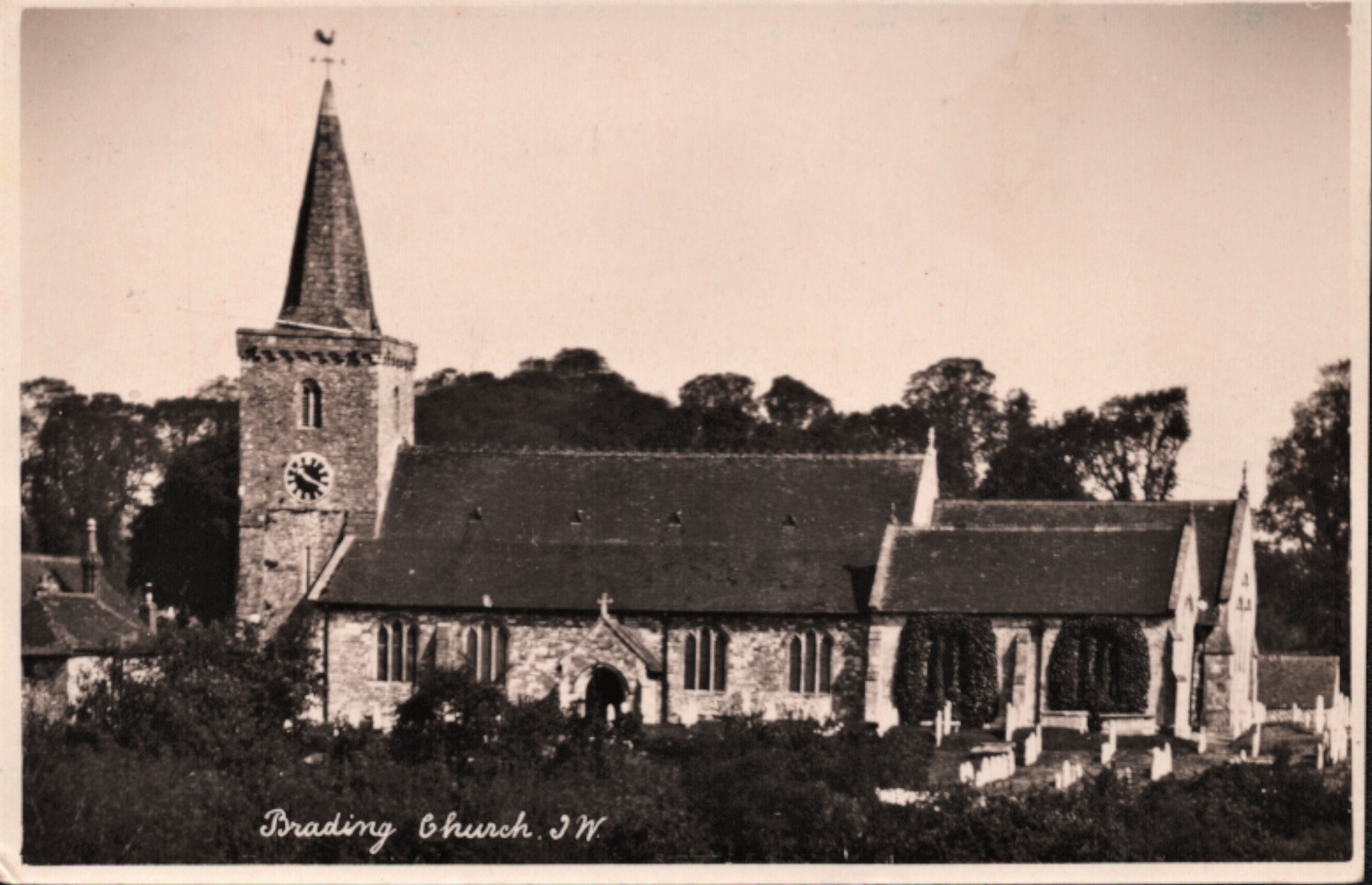 Brading Community Archive Postcard of Brading Church. SB 022. - Brading ...